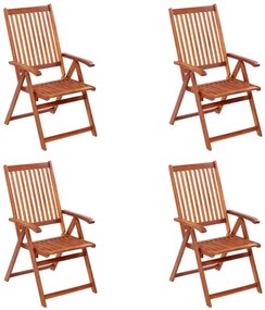 Skládací židle 4 ks, masivní akáciové dřevo 3065515