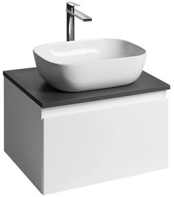 Aqualine Aqualine, ALTAIR skříňka s deskou 58 cm, bílá/antracit břidlice, AI263-03