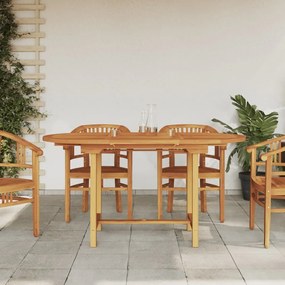 vidaXL Rozkládací zahradní stůl 110–160x80x75 cm masivní teakové dřevo [363486]