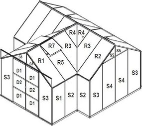LANIT PLAST, s.r.o. náhradní prosklení pro skleník VITAVIA SIRIUS PC 6 mm LG3049