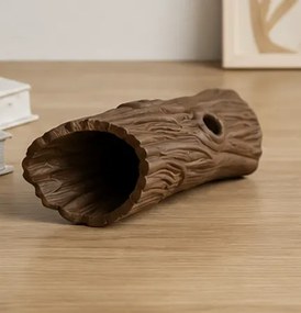 váza, tvar stromu, plast, 15x5,5 cm, hnědá, Dekorino VD20260001