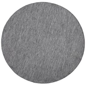NORTHRUGS - Hanse Home koberce Kusový koberec Twin-Wendeteppiche 103097 grau creme kruh – na ven i na doma - 140x140 (průměr) kruh cm