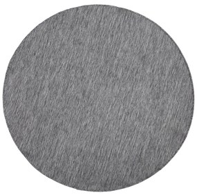 NORTHRUGS - Hanse Home koberce Kusový koberec Twin-Wendeteppiche 103097 grey cream kruh – na ven i na doma - 140x140 (průměr) kruh cm