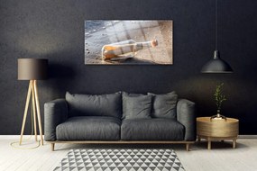 akrylový obraz Dopis Láhev Pláž Umění 100x50 cm