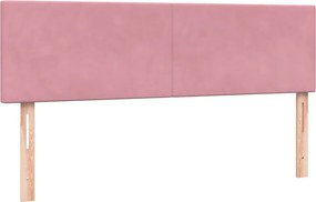 Box spring postel s matrací růžová 160x210 cm samet 3316028