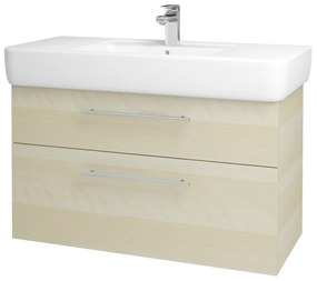 Dřevojas Koupelnová skříň Q MAX SZZ2 100 Varianta: N01 Bílá lesk / Úchytka T04 / L01 Bílá vysoký lesk