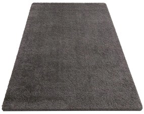 Kusový shaggy koberec jednobarevný Kamel Ocelově šedý Rozměr: 160x220 cm