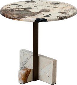 Výprodej Tacchini designové odkládací stoly Joaquim (ø 50 cm) - lakovaná podnož/ bílý mramor