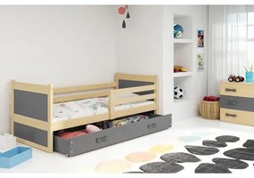 Dětská postel RICO 80x190 cm Šedá Borovice