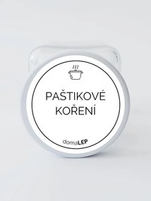Samolepka na kořenky PAŠTIKOVÉ KOŘENÍ bílá 5 cm základní písmo