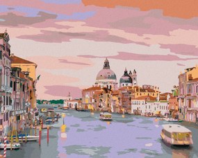 zuty zuty - malování podle čísel - canal grande benátky itálie, 40x50 cm, plátno