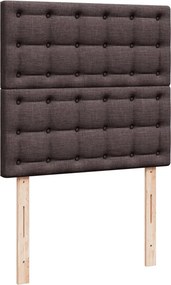 Box spring postel s matrací tmavě hnědá 90x200 cm textil 3291180