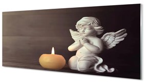 akrylový obraz Modlitba Anděl svíčka 120x60 cm