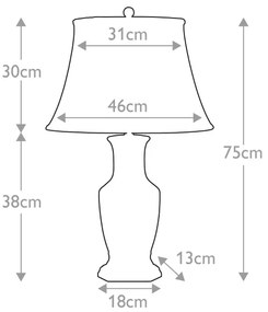 Elstead BLUE-HEX-TL - Stolní lampa BLUE HEX 1xE27/60W/230V