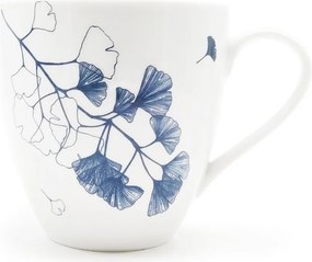 Porcelánový hrnek Ginkgo, 670 ml – s autorskou ilustrací větvičky, český porcelán
