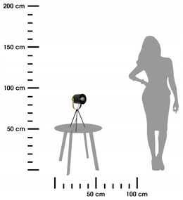 Stolní lampa BIL 45 cm černá