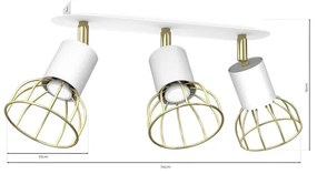 Bodové svítidlo DANTE 3xGU10/25W/230V bílá/zlatá