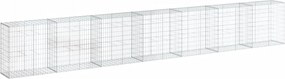 Gabionový koš s víkem 700 x 50 x 100 cm pozinkované železo 3295148