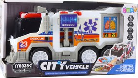 LEAN Toys Městská ambulance – sanitka se světly a zvuky