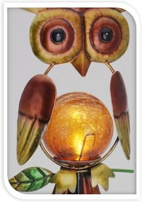 Solární lampa Owl modrá, 12 x 6 x 54 cm