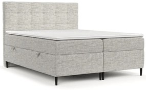 Světle šedá boxspring postel s úložným prostorem 200x200 cm Urbaneo – Maison de Rêve