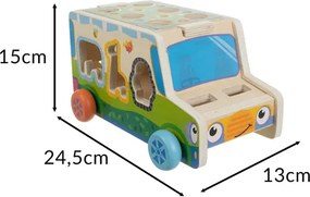 Třídič - dřevěné auto Kruzzel 26250