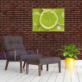 Skleněný obraz - citróny na řezu (70x50 cm)