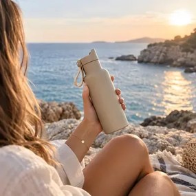 Vinga Balti béžová / Termoláhev / 500 ml / nerezová ocel / push víčko