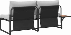 vidaXL Zahradní sofa s polštářem Světle šedá 200,5 x 70 x 85,5 cm Ocel [42007550]