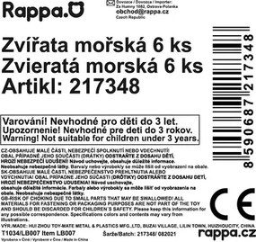 RAPPA Mořská zvířátka / Figurky / 6 ks / V krabici