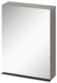 CERSANIT - Zrcadlová skříňka VIRGO 60 šedý dub s černými úchyty S522-016