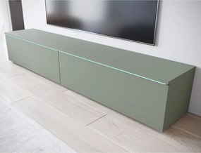 TV stolek LED mlhavě zelená Lowboard 180