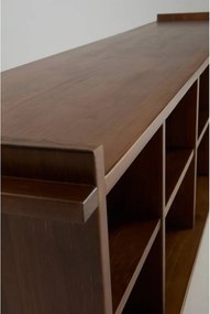 Knihovna z borovicového dřeva v tmavě přírodní barvě 193x60x40 cm Apelvik – Jotex