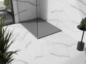 Mexen Stone+ obdélníková kompozitní sprchová vanička 90 x 70 cm, šedá-beton - 44617090