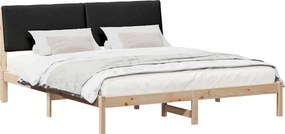 Rám postele Hnědo-černá 200 x 200 cm Masivní borovicové dřevo 3394360