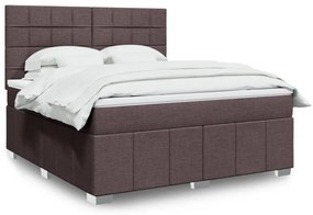 Box spring postel s matrací tmavě hnědá 180x200 cm textil 3291750