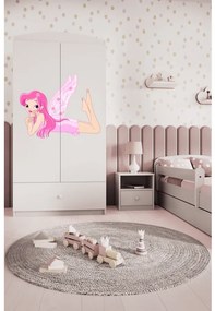 Dětská skříň Babydreams 90 cm víla s křídly bílá