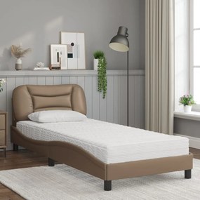 Postel s matrací Hvar cappuccino 80 x 200 cm umělá kůže 3208686