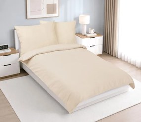 Bellatex Povlečení bavlněné 140x200, 70x90 cm Bílá káva
