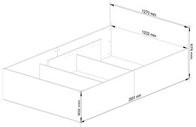 Postel CLP 120x200 cm dvoulůžko s roštem dub sonoma