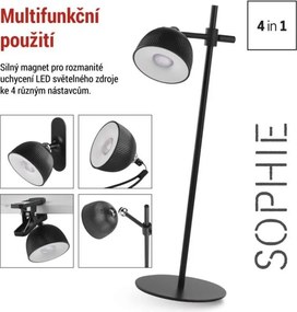 Nabíjecí stolní LED lampa Sophie černá