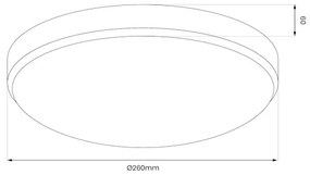 LED Stropní svítidlo MAYA LED/10W/230V pr. 26 cm lesklý chrom
