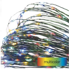 EMOS LED vánoční nano řetěz zelený multicolor 15m D3AM03