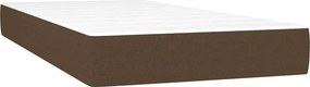 Box spring postel s matrací tmavě hnědá 100 x 200 cm textil 3128744
