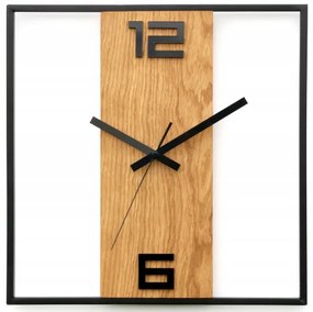 M.Clock Nástěnné hodiny 33,5x33,5 kovově-dřevěné