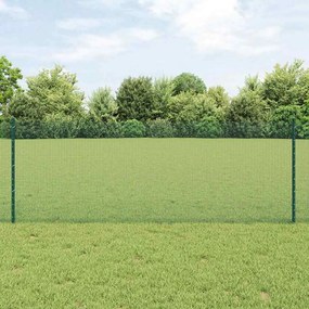Svařovaná drátěná plotovina s tyčkami 100 x 0,8 m Zelená 3336540