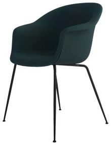 Gubi Ex-display židle Bat Dining Chair, black matt/dark green