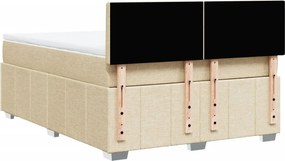 Box spring postel s matrací krémová 140x200 cm textil 3287110