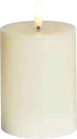 LED svíčka na baterie vosková Sille Ivory, Ø 7,5 × 10 cm, bílá, 2× AA