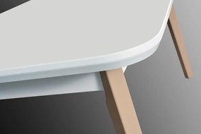 Jídelní stůl Orion Zvolte barvu nožek: Bílá, Barva horní desky stolu (dýha): Bílá